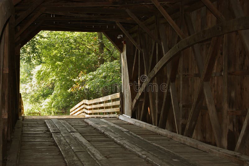 Covered bridge inside stock photo. Image of structure - 39697590