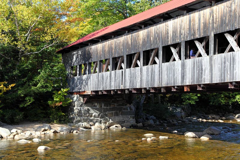 Covered Bridge, New England Stock Photo - Image of structure, bridge ...