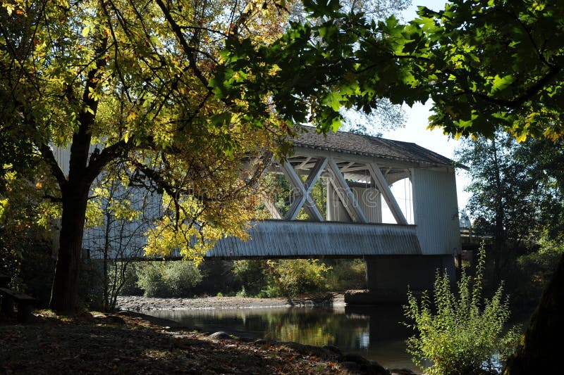 Covered Bridge stock photo. Image of rocks, rusty, tracks - 43249372