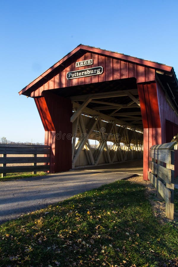Covered Bridges in Union County, Ohio Stock Photo - Image of union ...
