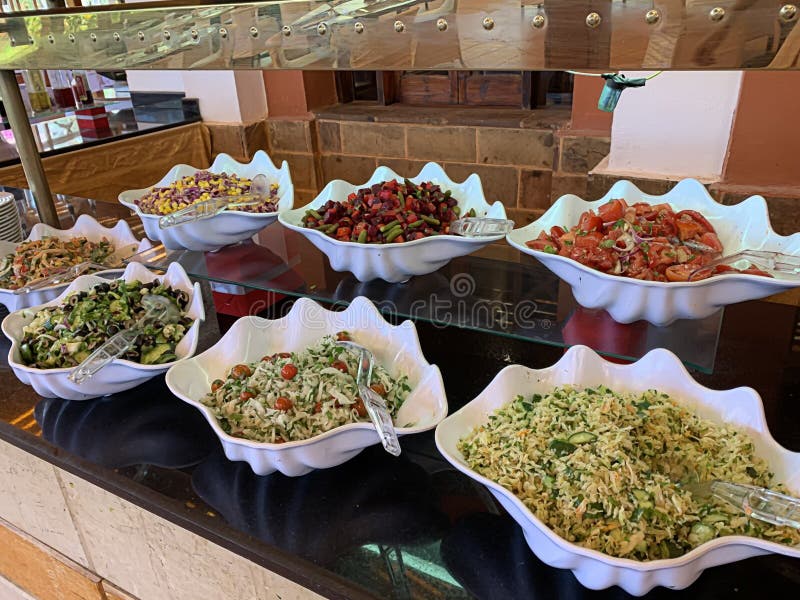 Covered Distribution for Dinner in the Hotel Restaurant. Stock Image ...