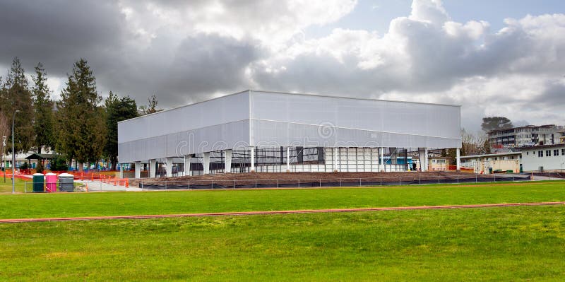 Covered Ice Ring on the Final Stage of Construction Stock Image - Image ...