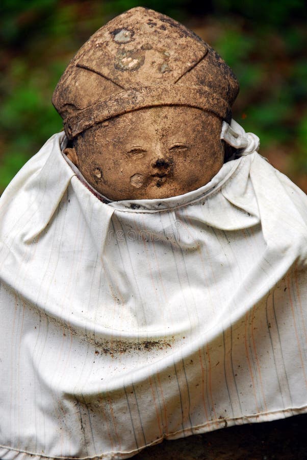 Covered jizo stock image. Image of buddhism, statue, dressed - 46287991
