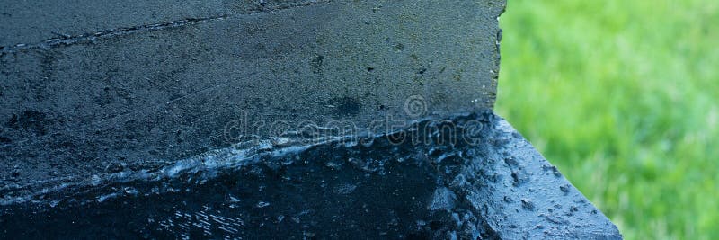 Covered with a Layer of Waterproofing Mastic Stock Image - Image of ...