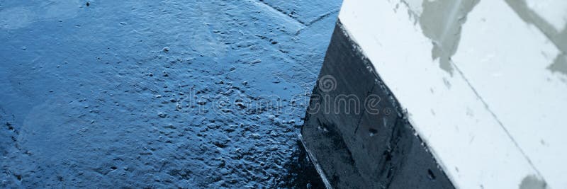 Covered with a Layer of Waterproofing Mastic Stock Image - Image of ...