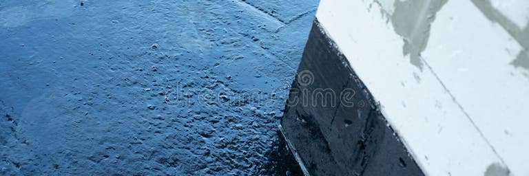 Covered with a Layer of Waterproofing Mastic Stock Image - Image of ...