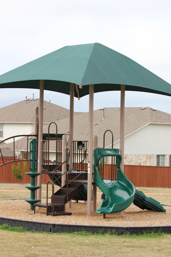 Covered Park stock image. Image of summer, grass, swings - 28882341