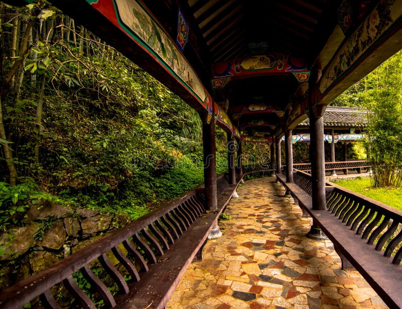 Covered Pathway of Shisun China Stock Image - Image of edge, forest ...