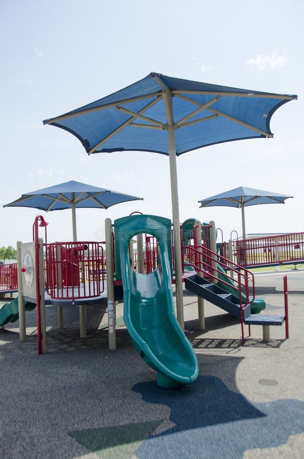 Covered Playground with Slide Stock Image - Image of slide, kids: 42331531