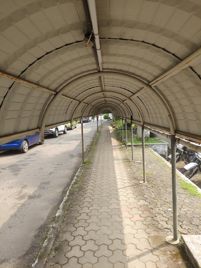 A Covered Roof Beautiful Walking Path Stock Image - Image of ...
