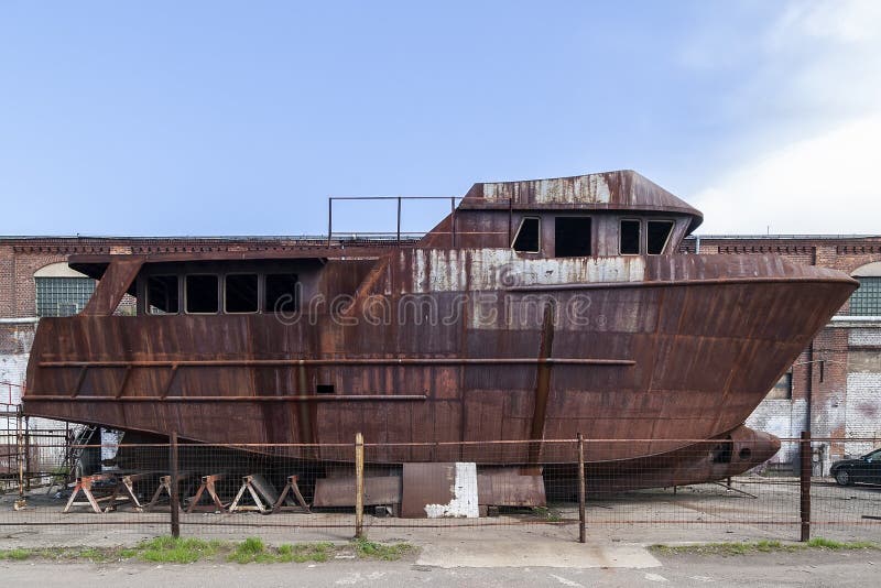Covered with Rust, Unfinished Ship Stock Image - Image of coast, ocean ...