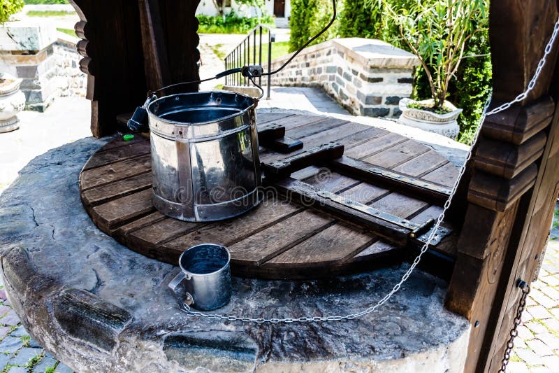 Covered rustic fountain stock image. Image of outdoor - 283882033