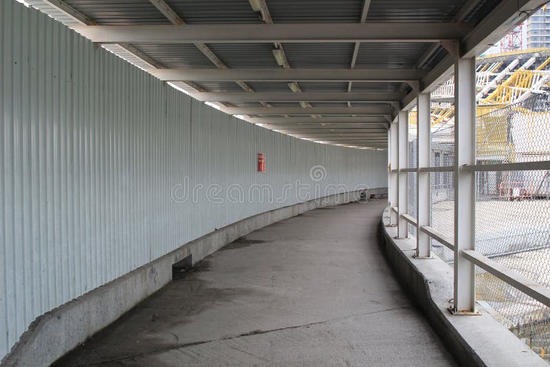 Scaffolding Over the Pedestrian Footpath Stock Image - Image of ...