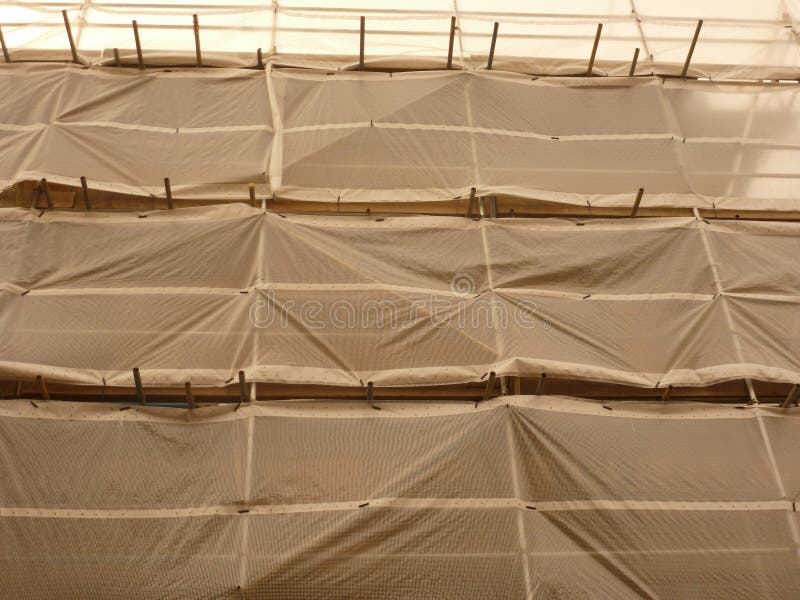 Covered Scaffolding stock photo. Image of scaffolding - 34496602