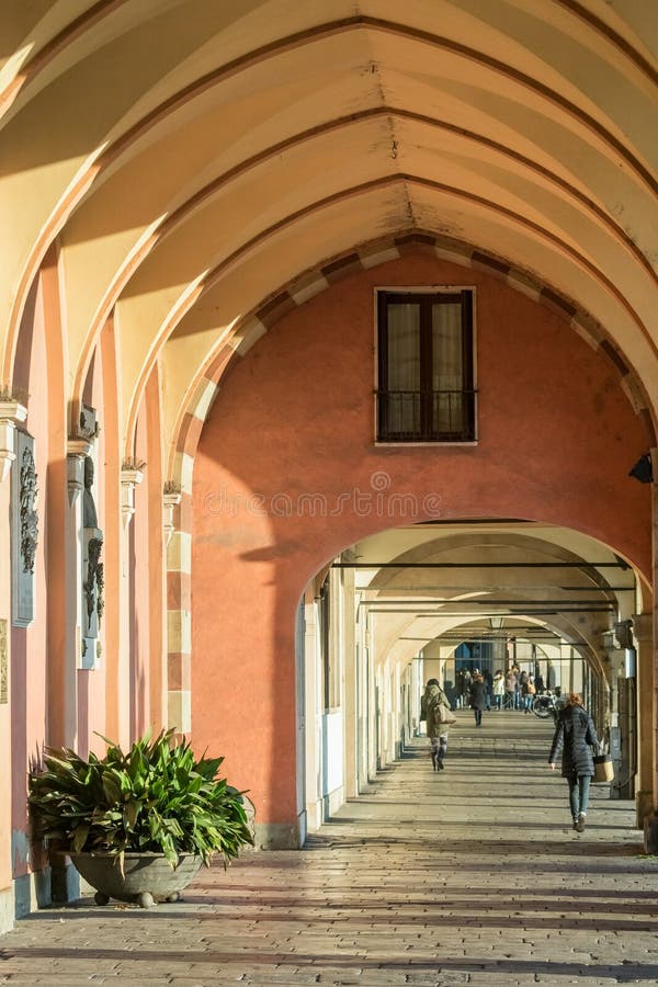 Covered Street in Padova, Italy Editorial Stock Image - Image of ...