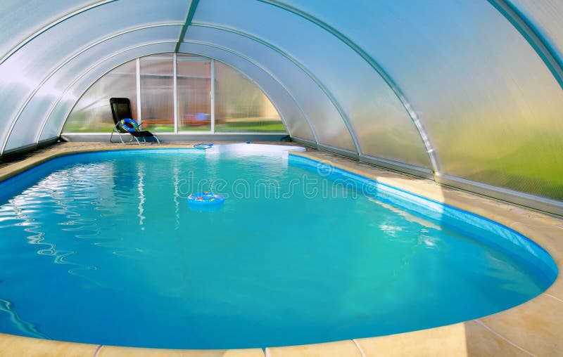 Covered swimming pool stock image. Image of beautiful - 6025785