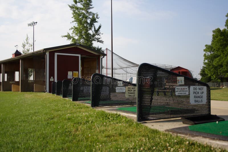 Covered Tee Area at a Driving Range Stock Image - Image of cover ...