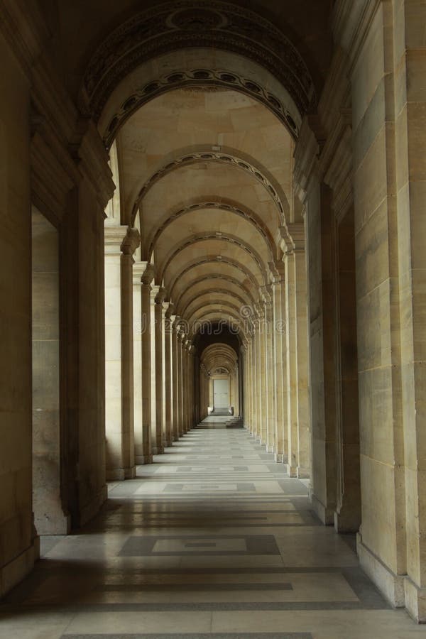 Covered walkway in Paris stock image. Image of paris - 47546303