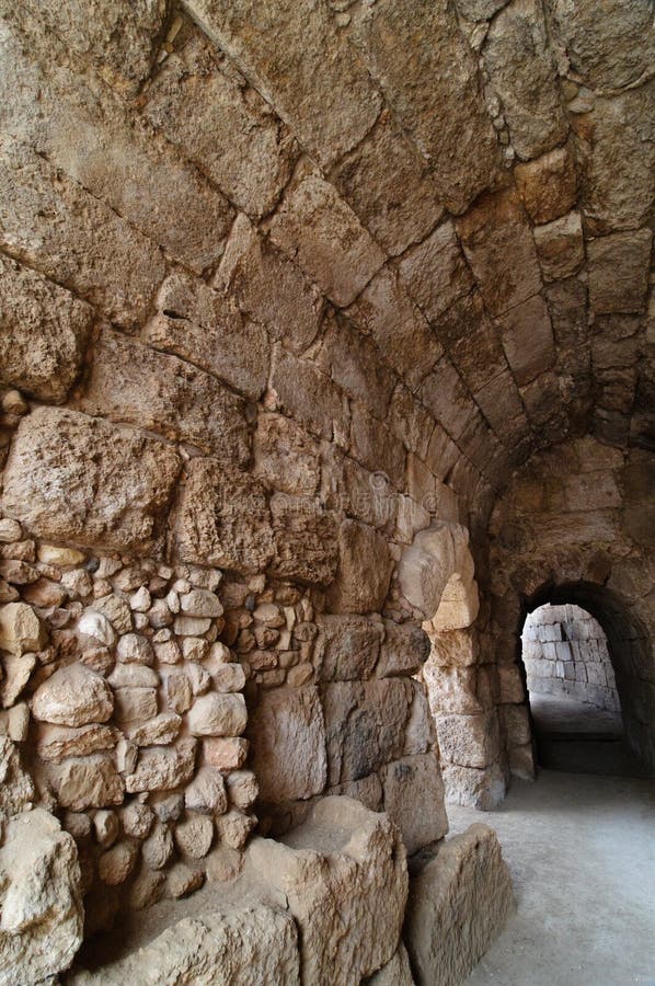 Covered Way in Amphitheater in Beit Guvrin Stock Image - Image of ruin ...