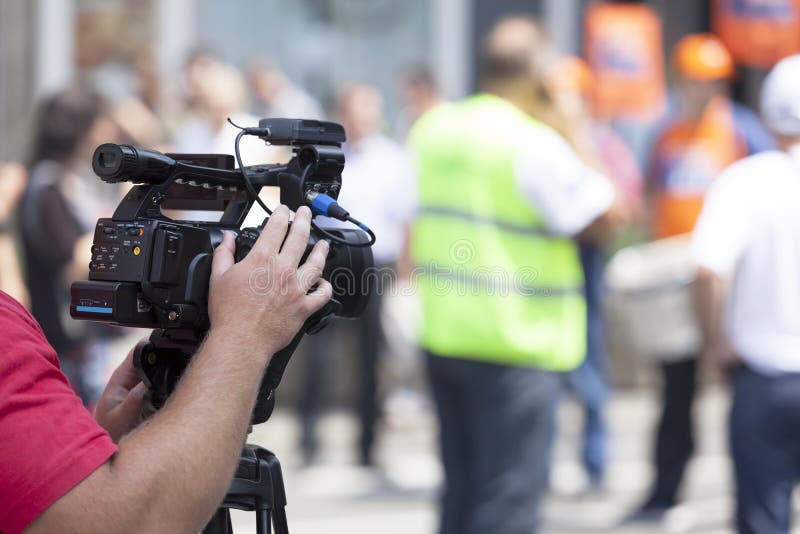 TV reporter stock photo. Image of television, live, journalist - 55189900
