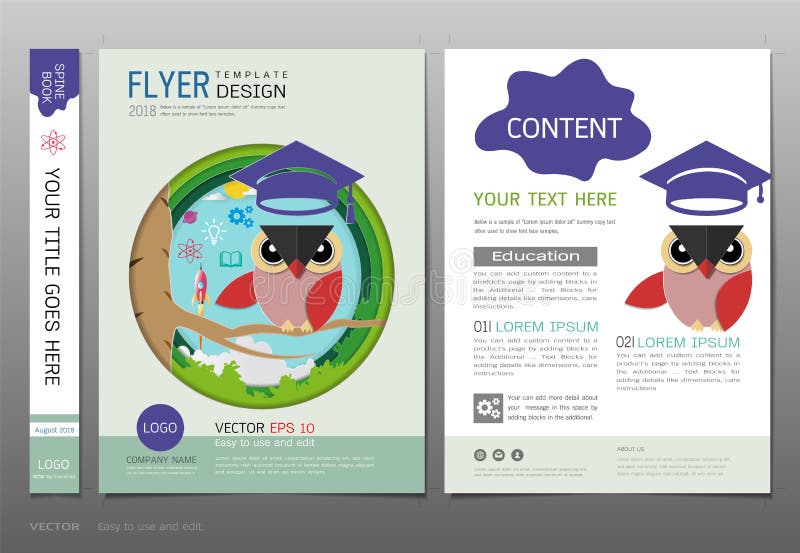 Covers Book Design Template Vector, Education Learning Concept, Use for ...