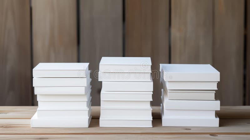 Covers Stack of Blank Books Stock Illustration - Illustration of ...