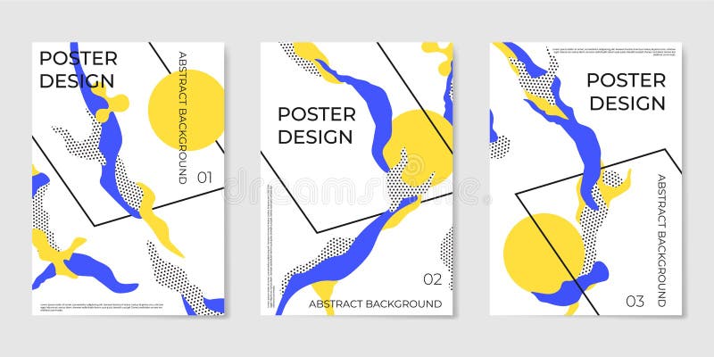 Covers Templates Set with Trendy Elements and Geometric Objects. Stock ...