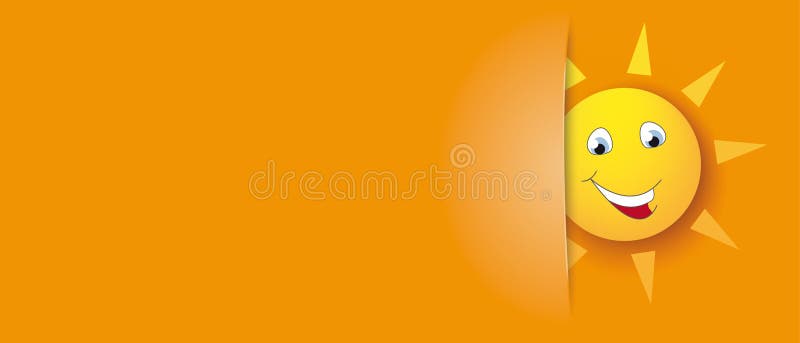 Covert Funny Sun Orange Header Stock Vector - Illustration of copy ...