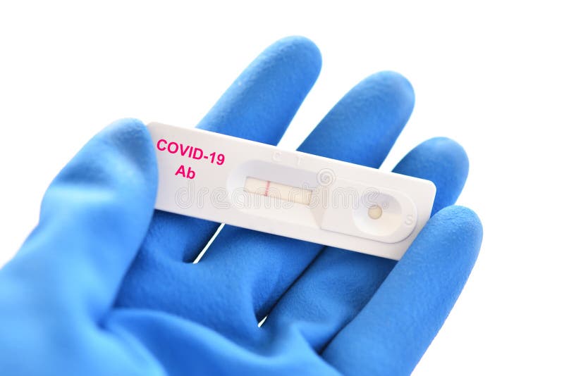 COVID-19 Antibody Negative by Rapid Card Test Stock Image - Image of ...