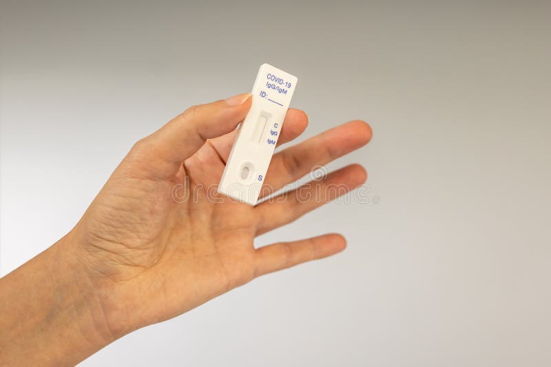 Covid-19 Antibody Test Held in Hand Stock Image - Image of diagnosis ...