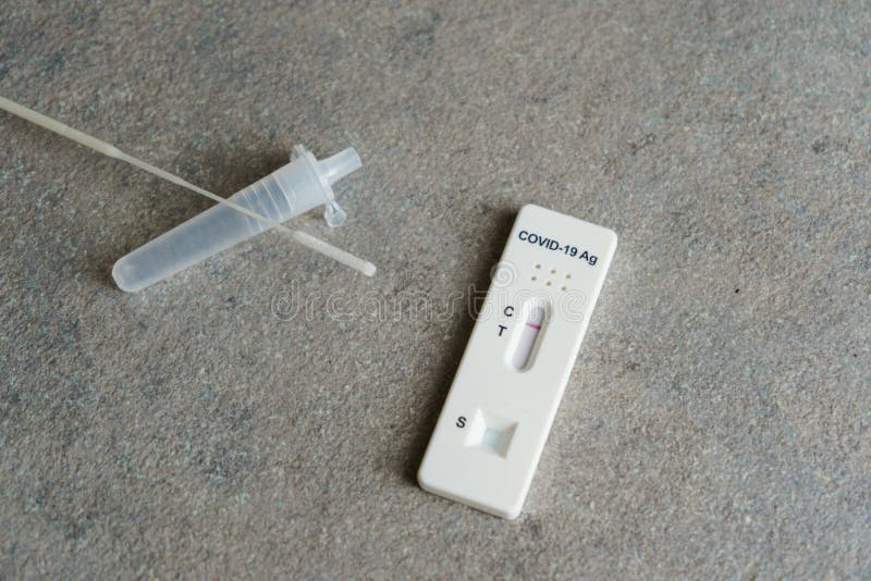 Covid-19 Antigen Test at Home.Negative Test Result Stock Image - Image ...