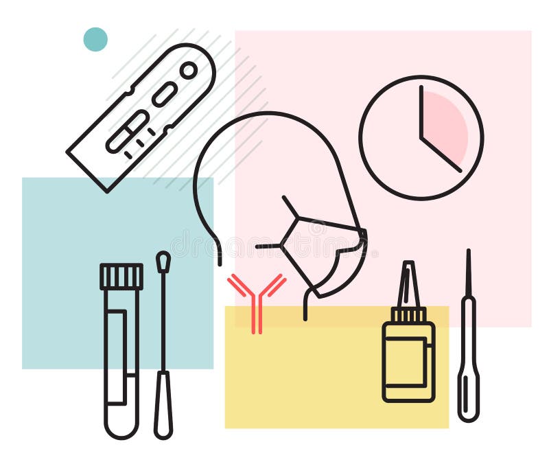 COVID-19 - Antigen Testing Kits - Illustration Stock Vector ...