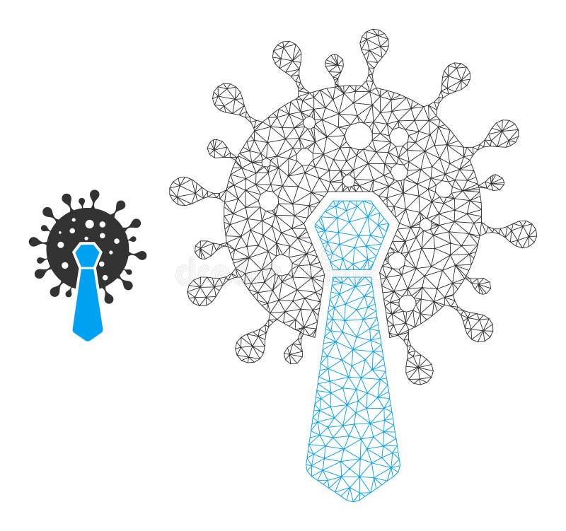 Covid Boss Vector Mesh Wire Frame Model Stock Vector - Illustration of ...