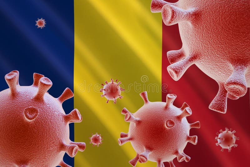 Coronavirus in Romania stock illustration. Illustration of virus ...