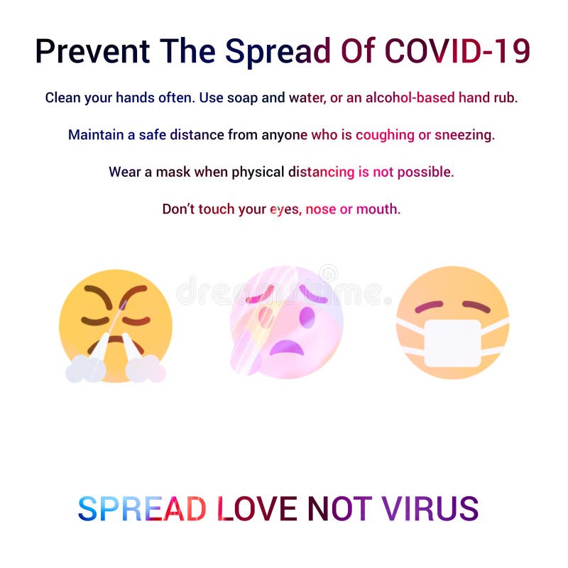 Covid 19 Coronavirus Prevent the Spread Illustration Stock Illustration ...