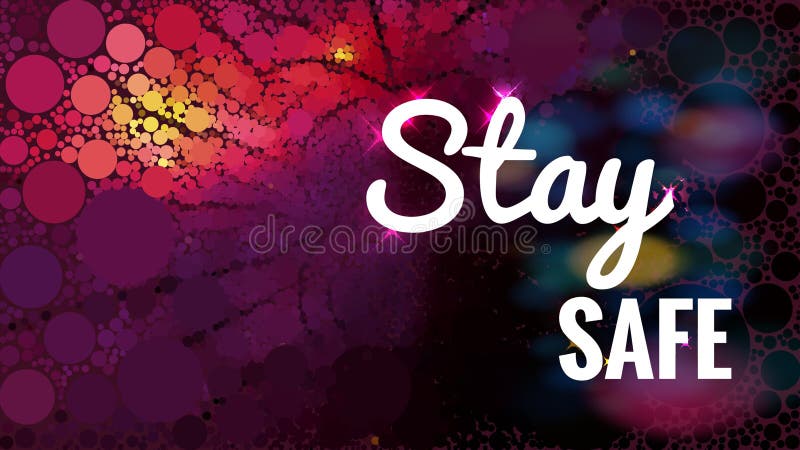 Covid Coronavirus Stay Safe Abstract Background Stock Illustration ...