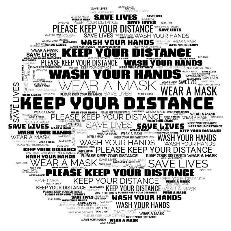 Covid 19 Coronavirus Text Warning Sign Header Stock Illustration ...