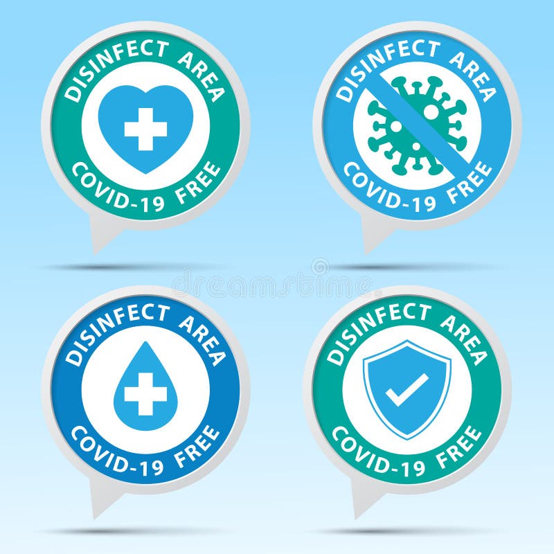 Covid Free Zone Sign .eps10 Stock Vector - Illustration of protection ...