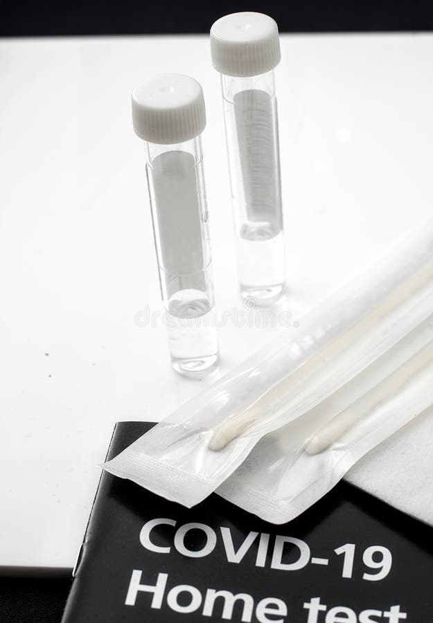 Covid-19 Home Testing Kit with Instruction Booklet Stock Photo - Image ...