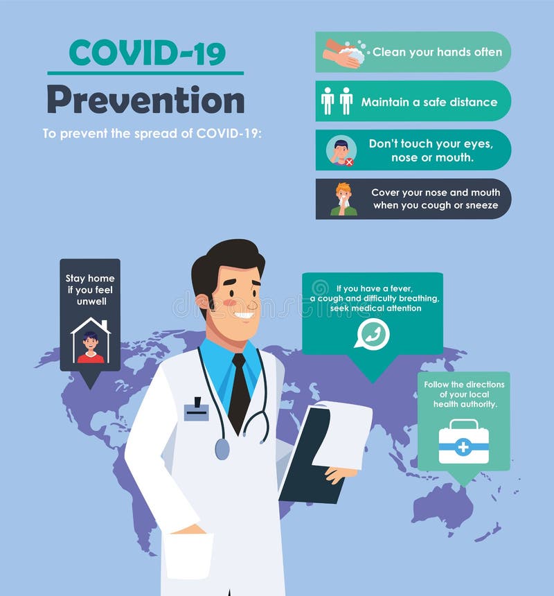 Covid19 Infographics with Prevention Methods Stock Vector ...