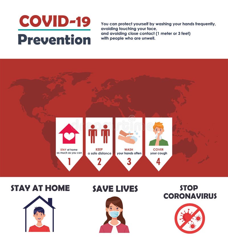 Covid19 Infographics with Prevention Methods Stock Vector ...