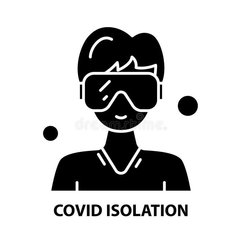 Covid Isolation Icon, Black Vector Sign with Editable Strokes, Concept ...
