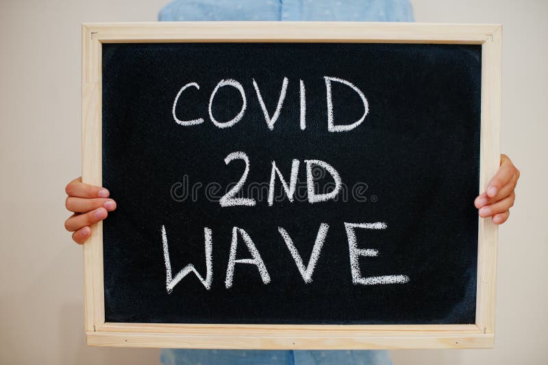 Covid 2nd Wave. Coronavirus Concept Stock Photo - Image of chalkboard ...