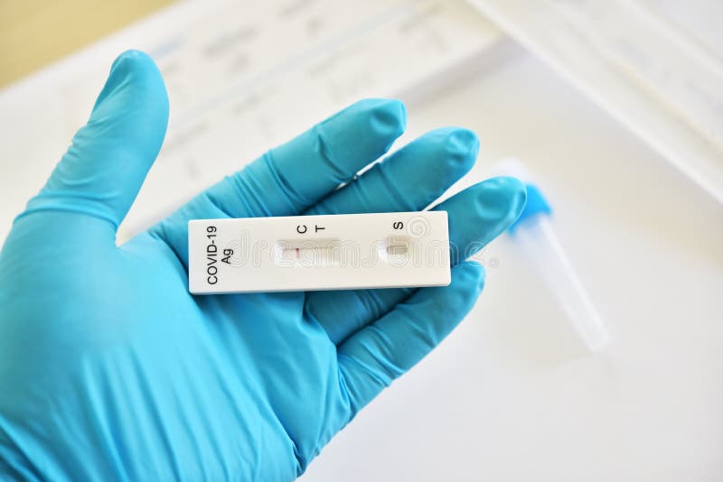 COVID-19 Negative and Positive Test Results Stock Photo - Image of ...