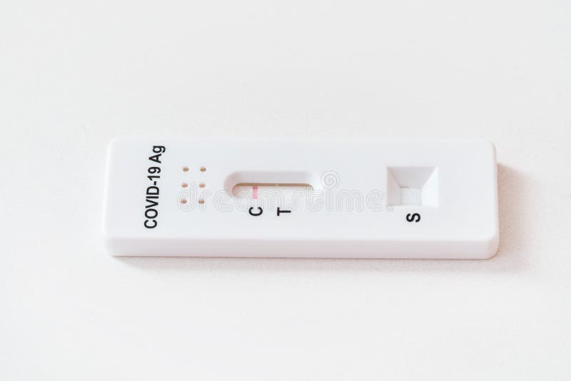 Covid-19 Negative Test Result on White Background. Stock Photo - Image ...