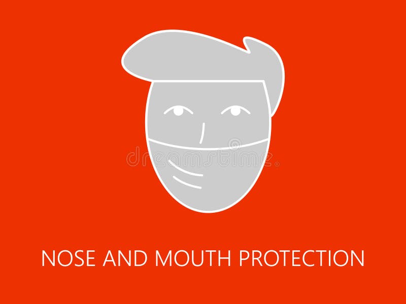 Covid-19 Prevention Banner. Nose and Mouth Protection - Vector Stock ...