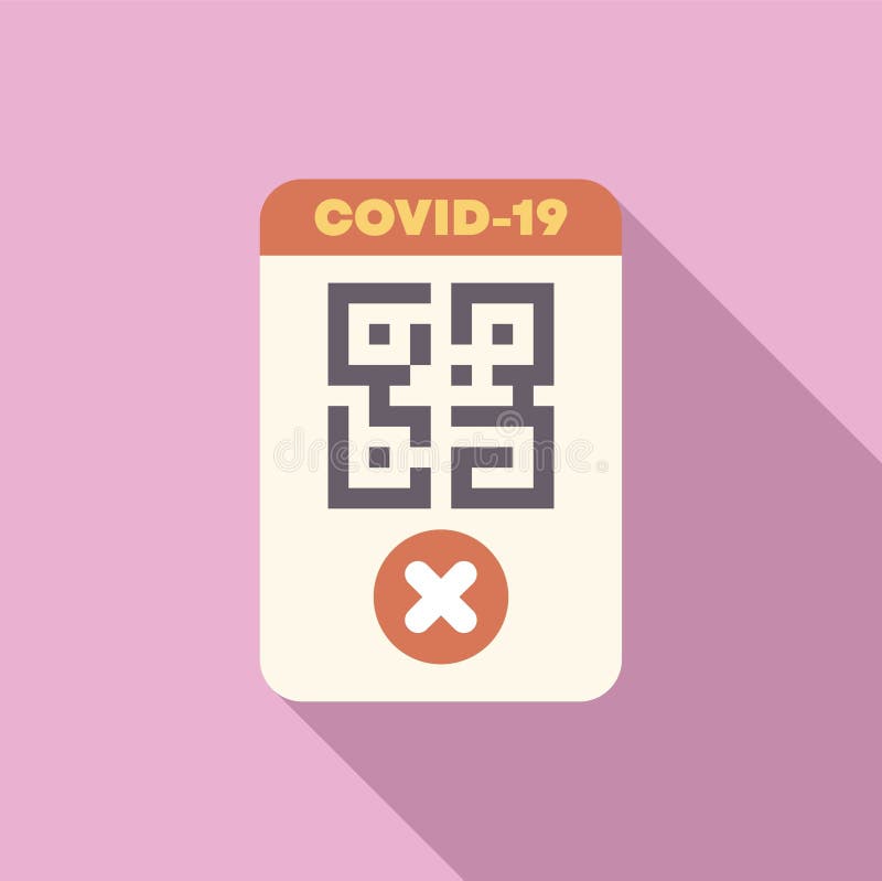 Covid 19 Qr Code Showing Rejection Status Stock Illustration ...