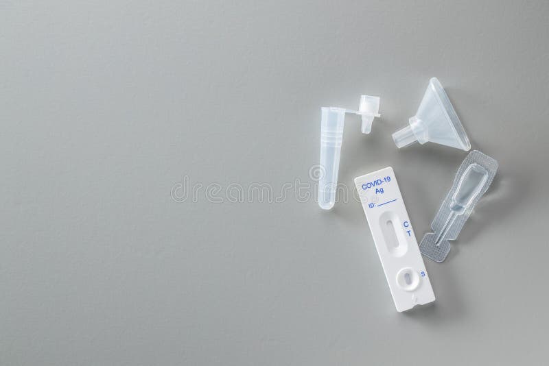 Covid-19 Rapid Antigen Test. Rapid Antibodies Test Kit Stock Photo ...