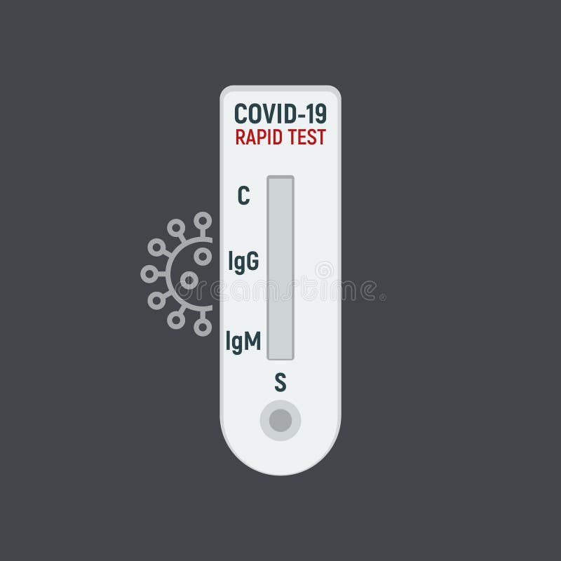 Covid Rapid Test Antibody Kit. PCR Corona Virus Rapid Test Vector Icon ...