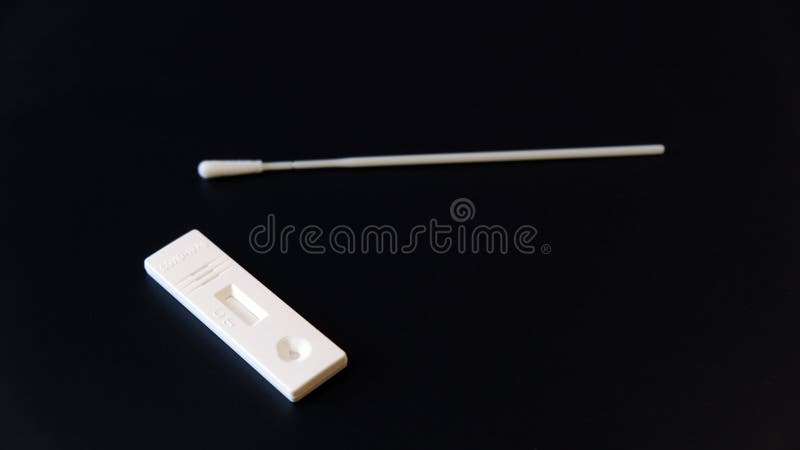 Covid 19 Rapid Test with Test Strips Stock Image - Image of electronics ...